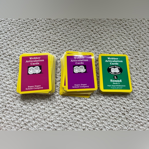 webber | Accessories | Webber Articulation Cards For Speech Or Flash ...